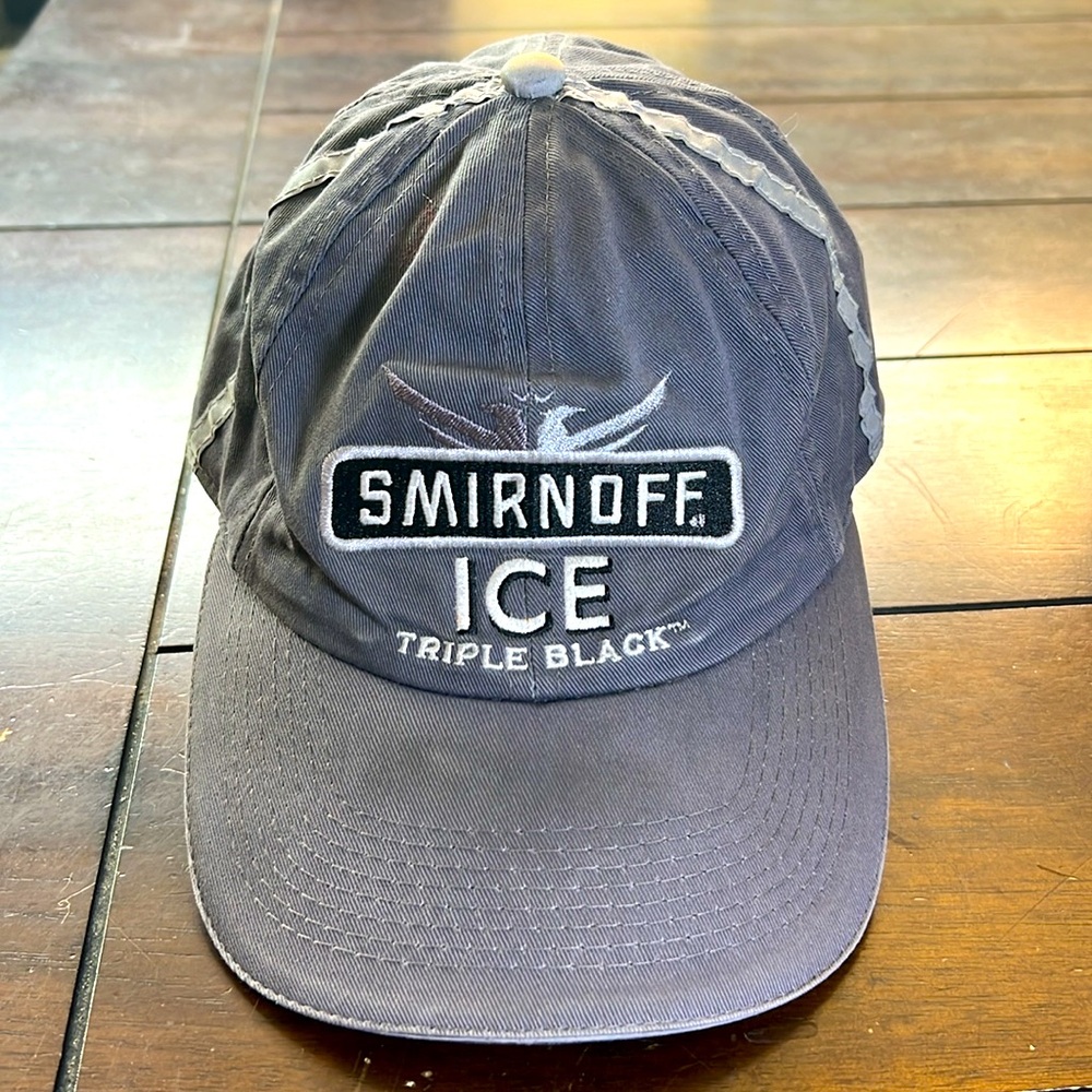 Smirnoff Ice Triple Black Ball Cap Adjustable Basebal… - Gem